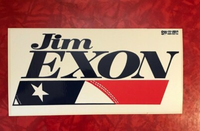 1990 JIM EXON US SENATE (NEBRASKA) unused 7" x 3.5" BUMPER STICKER | eBay