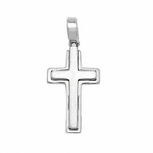 Silver Cross Pendant Necklace 925 Hallmark Raised Detail 28 x 14mm | eBay