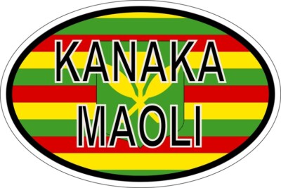 Sticker oval flag vinyl country code hawaii kanaka maoli | eBay