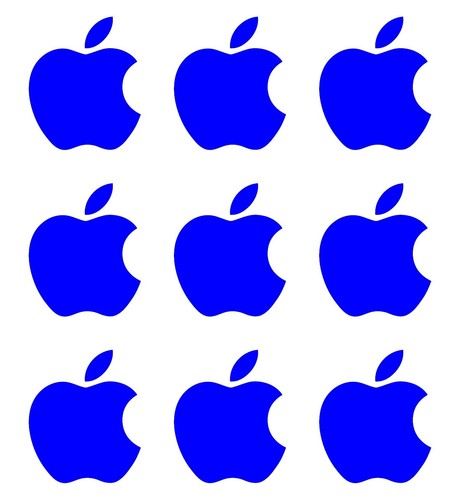 Small Apple logo Vinyl Decals Phone Laptop Small Stickers Apple Set of ...