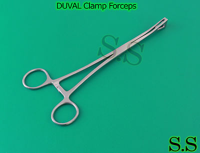 DUVAL Clamp Forceps 8" Surgical Veterinary Instruments | eBay