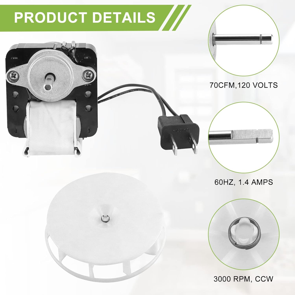 Bathroom Fan Motor for Nautilus N655 N679 N671 Broan 655 657 658 679A ...