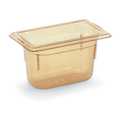 6 Vollrath 9046410 Super Pan 3 High temp Plastic Amber 1/4 Container 6 ...