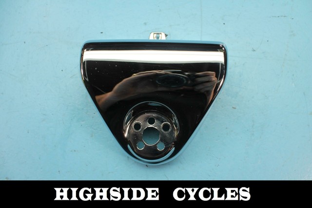Chrome Handlebar Riser Cover Harley Road King Nacelle Bezel Headli FLHR ...
