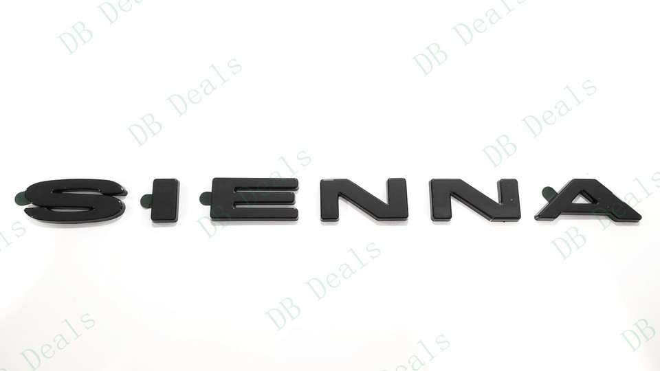 OVERLAY Rear Liftgate Gloss Black SIENNA Letter Logo Emblem 2021 ...