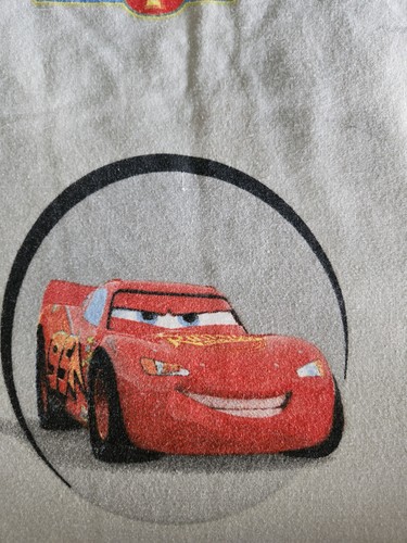 PIXAR CARS BED SHEET FLAT Twin Grey background Disney Cartoon VINTAGE ...