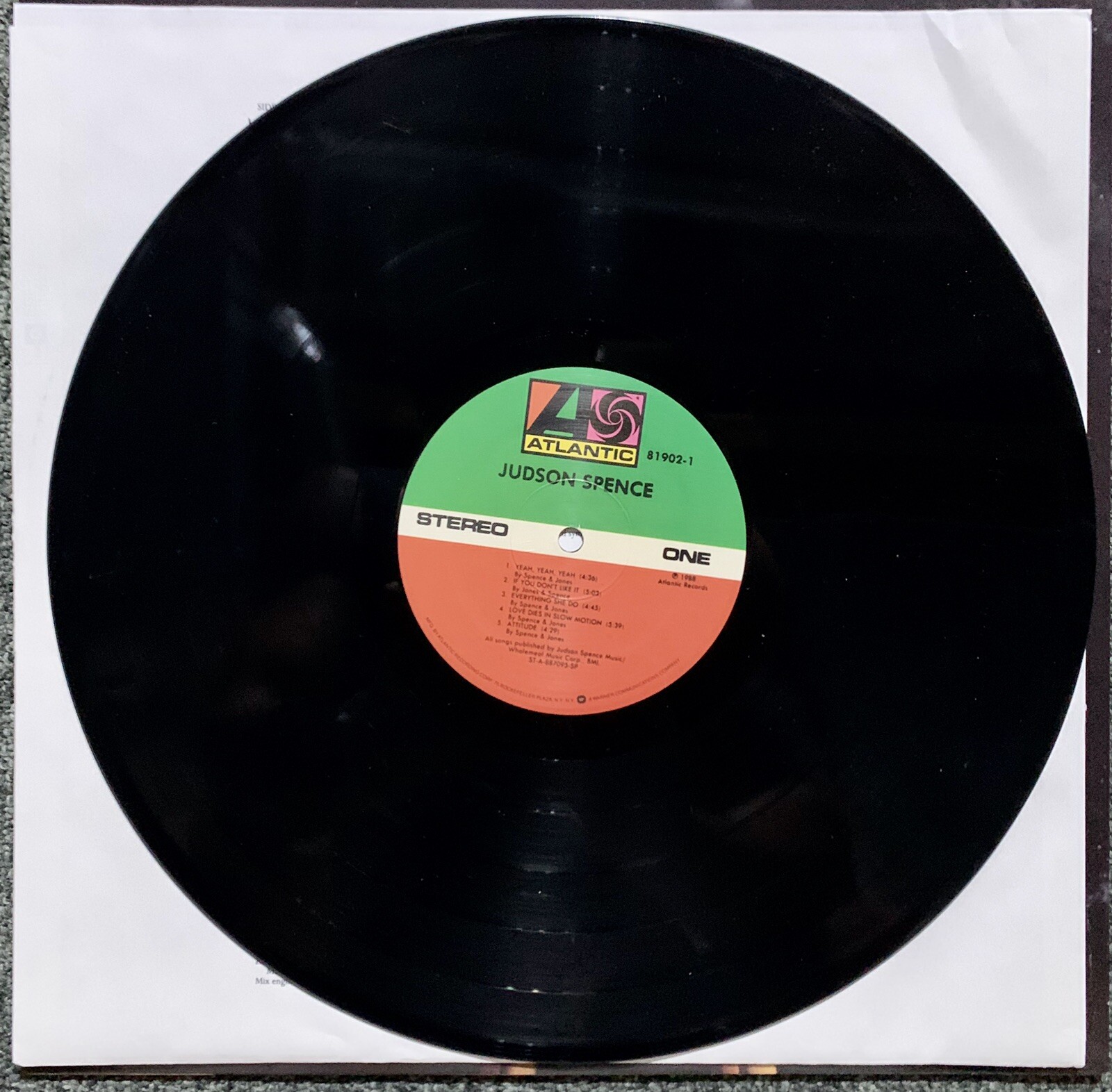 Judson Spence Self Titled Original Vinyl LP Pressing 1988 (NM) Funk ...