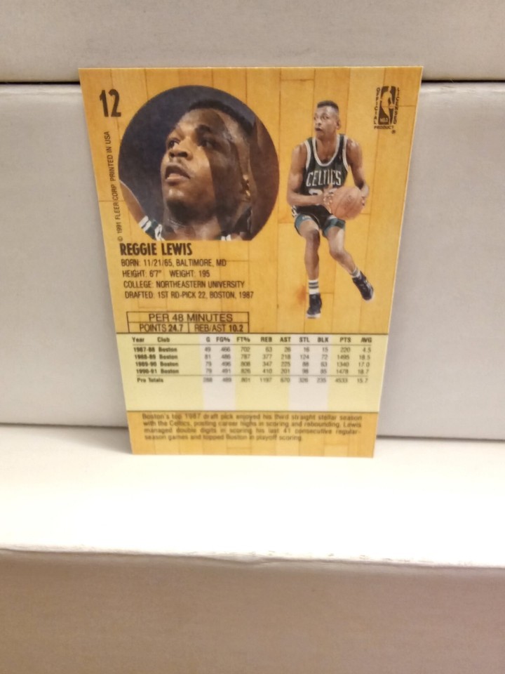 1991 Fleer Reggie Lewis Card #12 | eBay