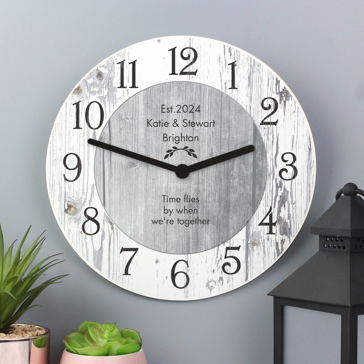 Personalized Kitchen Clocks Personalized Name Metal Wall Clock For