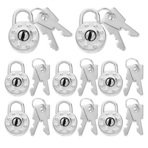 1 Set Mini Round Shaped Padlocks With Keys Small Locks Locker Lock With ...