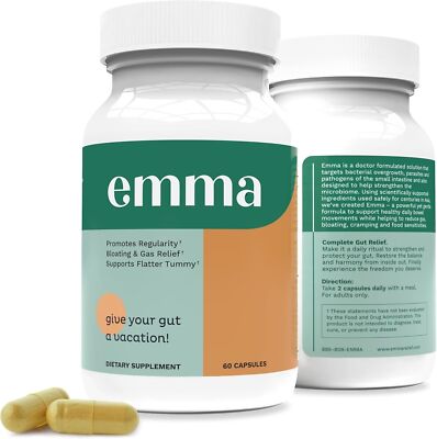 EMMA Supplement for Gut Health - Gas and Bloating Relief Constipation ...