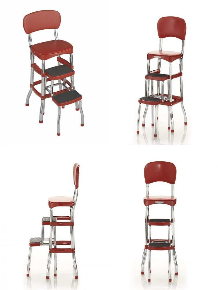 COSCO Stylaire Retro Chair Plus 2-Step Step Stool W/