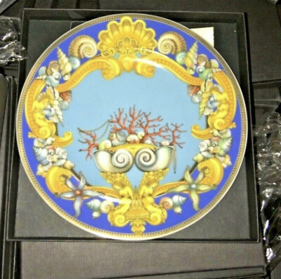 VERSACE LA MER PLATE LIMITED EDITION WALL VERSION ROSENTHAL NEW IN BOX ...