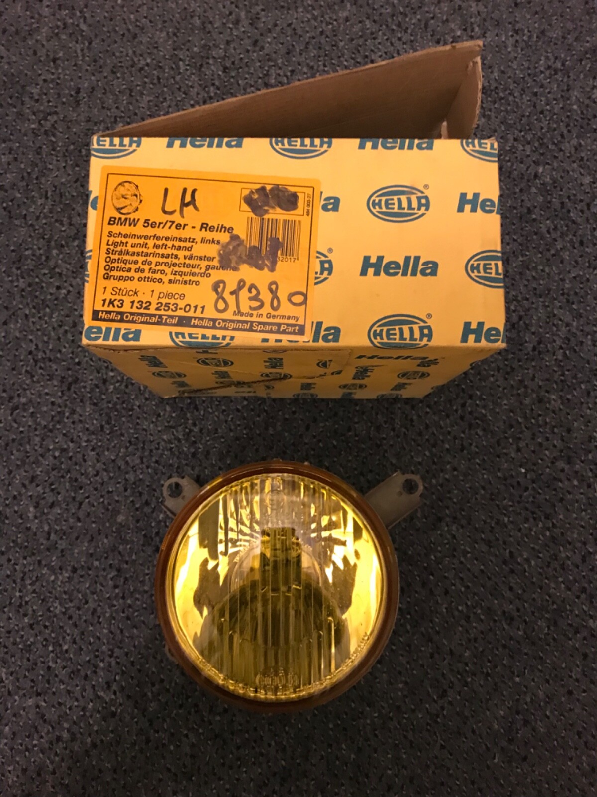 BMW E32 E34 Hella high beam left yellow | eBay