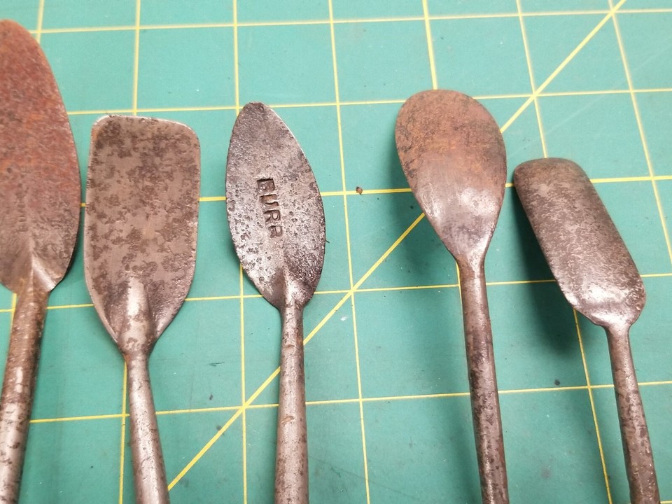 VINTAGE LOT OF ASSORTED DOBSON BURR SAND CASTING FOUNDRY SPOONS TOOLS ...