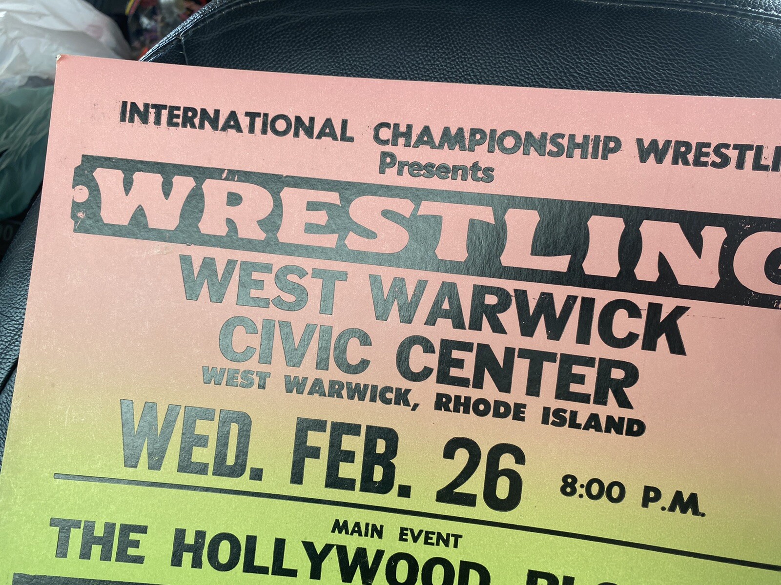 Early 80’s International Championship Wrestling Promo Poster 22” x 13 ...