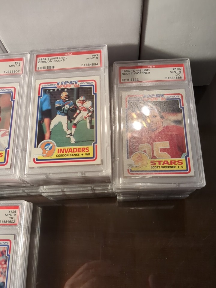 1984 Topps USFL Football near Complete ALL PSA Graded Cards Near Set ...