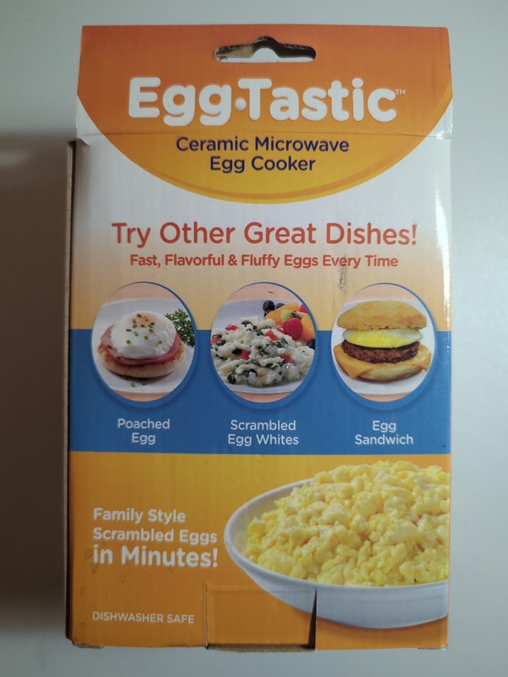Egg-Tastic Ceramic Microwave Egg Cooker For Fast & Fluffy Eggs NIB | eBay