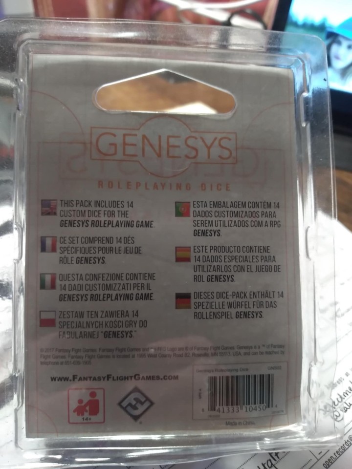 Genesys Roleplaying Game Dice Set (14pcs) by Fantasy Flight (2017 Ed ...