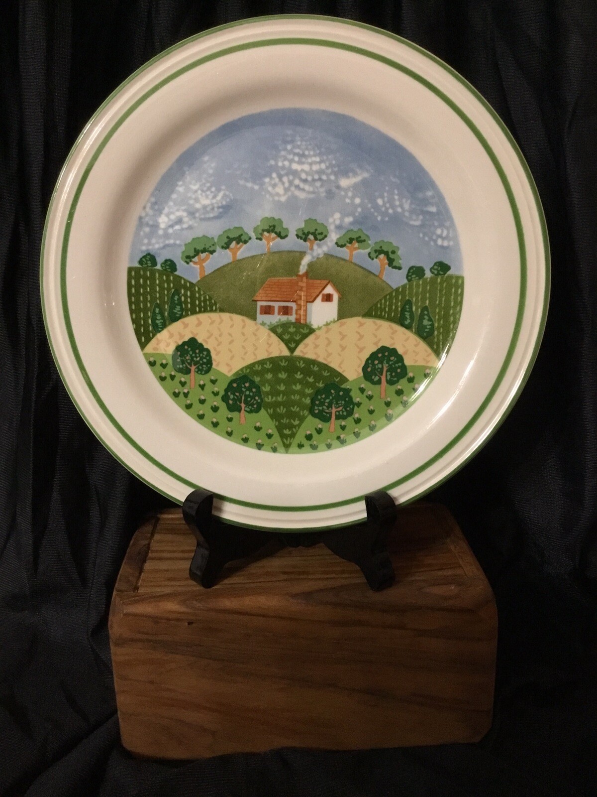 Vtg Sango Country Cottage Salad Dessert Plate Sangostone 3645 7 1/2 ...