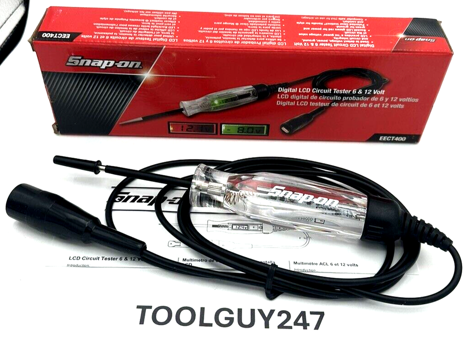 SNAP ON TOOLS USA EECT400 Circuit Continuity LED Tester Digital Display ...