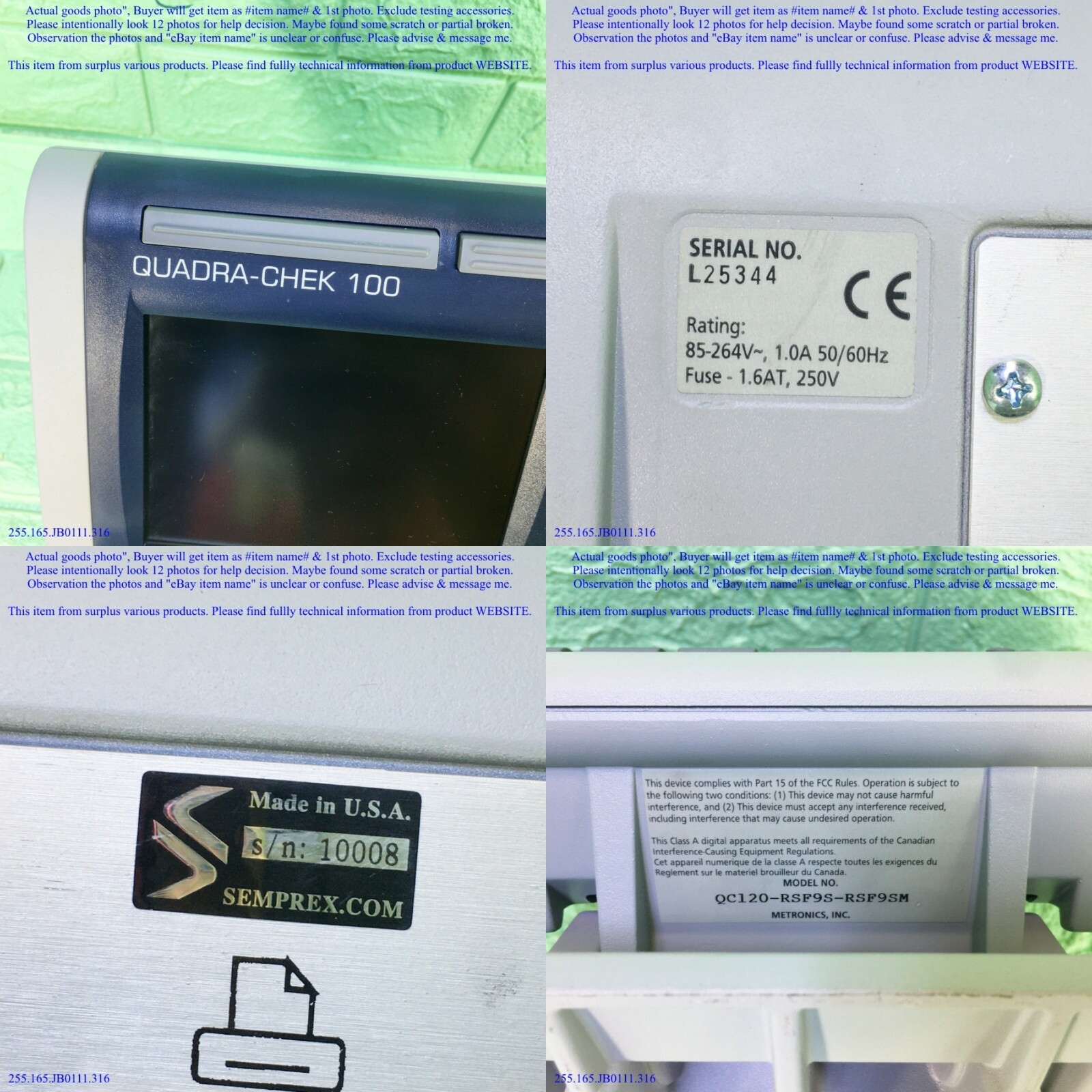 Heidenhain/Metronics QUADRA-CHEK 100, X+Q Axis Readout as photo, 2n ...