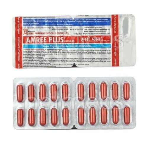 AIMIL Amree Plus Capsules Ayurvedic product - 20 tab pack FREE SHIPPING ...