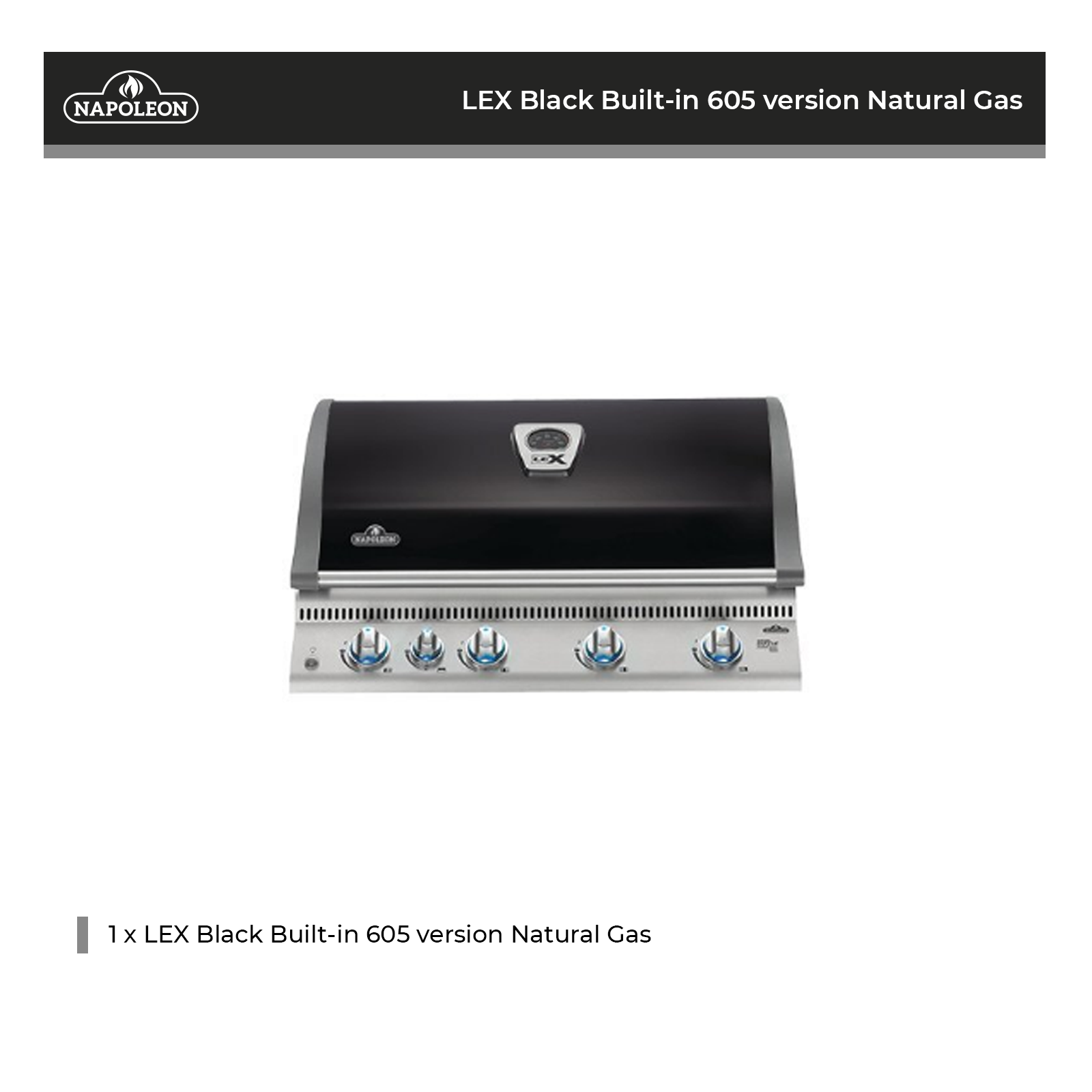 New Napoleon LEX Black Built-in 605 version Natural Gas - BILEX605RBINK ...