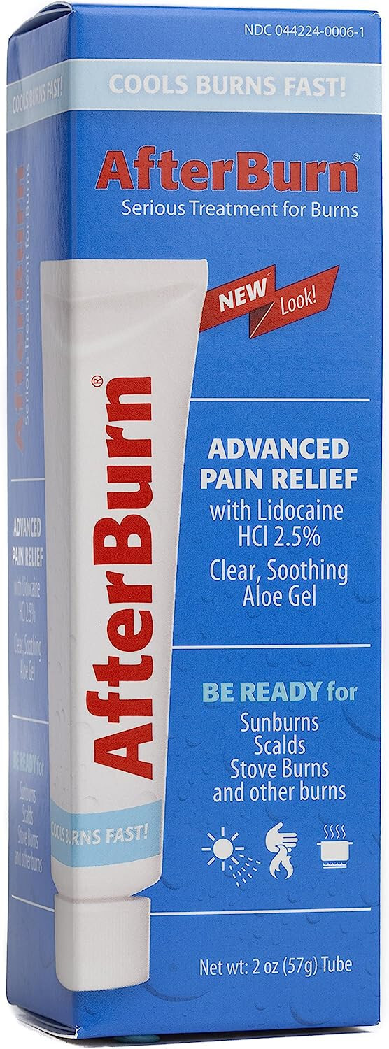 AfterBurn Advanced Pain Relief Clear Soothing Aloe Gel, 2 Fl Oz ...