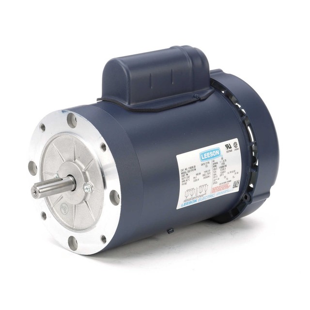 LEESON Electric Motor 110058.00 1 HP 1725 RPM 1ph 115/208-230 Volt 56c ...