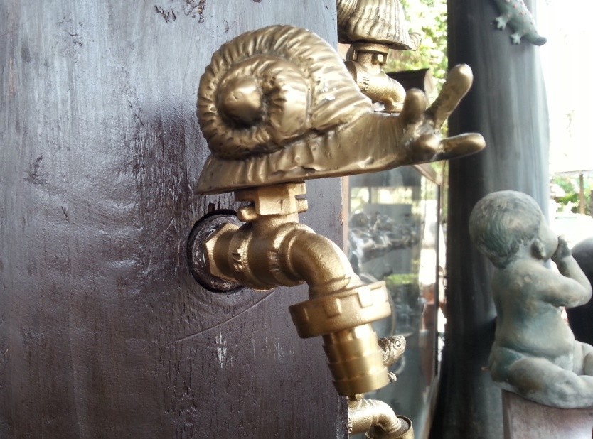 Brass Garden Tap Faucet SNAIL Spigot Vintage Yard Water Home Decor ...