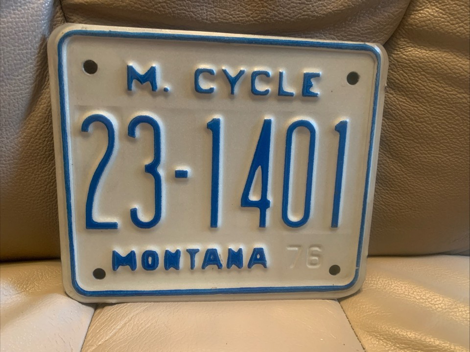 1976 Montana Motorcycle License Plate | eBay