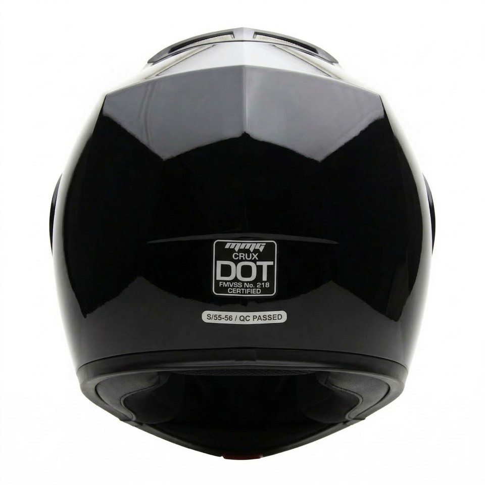 MMG Motorcycle Scooter Open Face Helmet Crux Flip Up Visor DOT (L ...