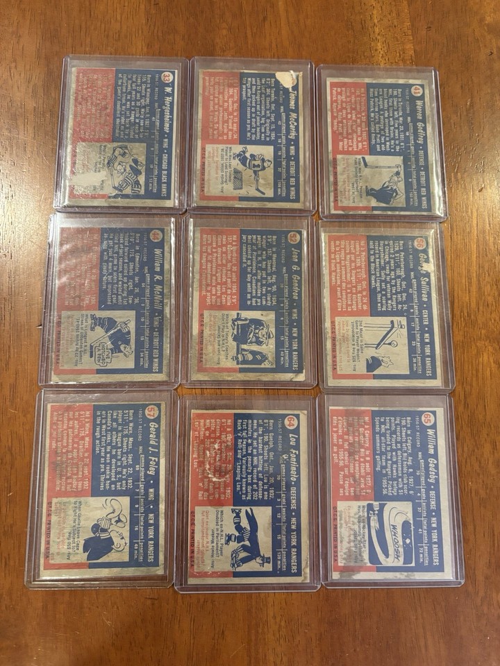 1957/58 Topps Hockey Complete Set with PSA Howe, Hall & Bucyk | eBay