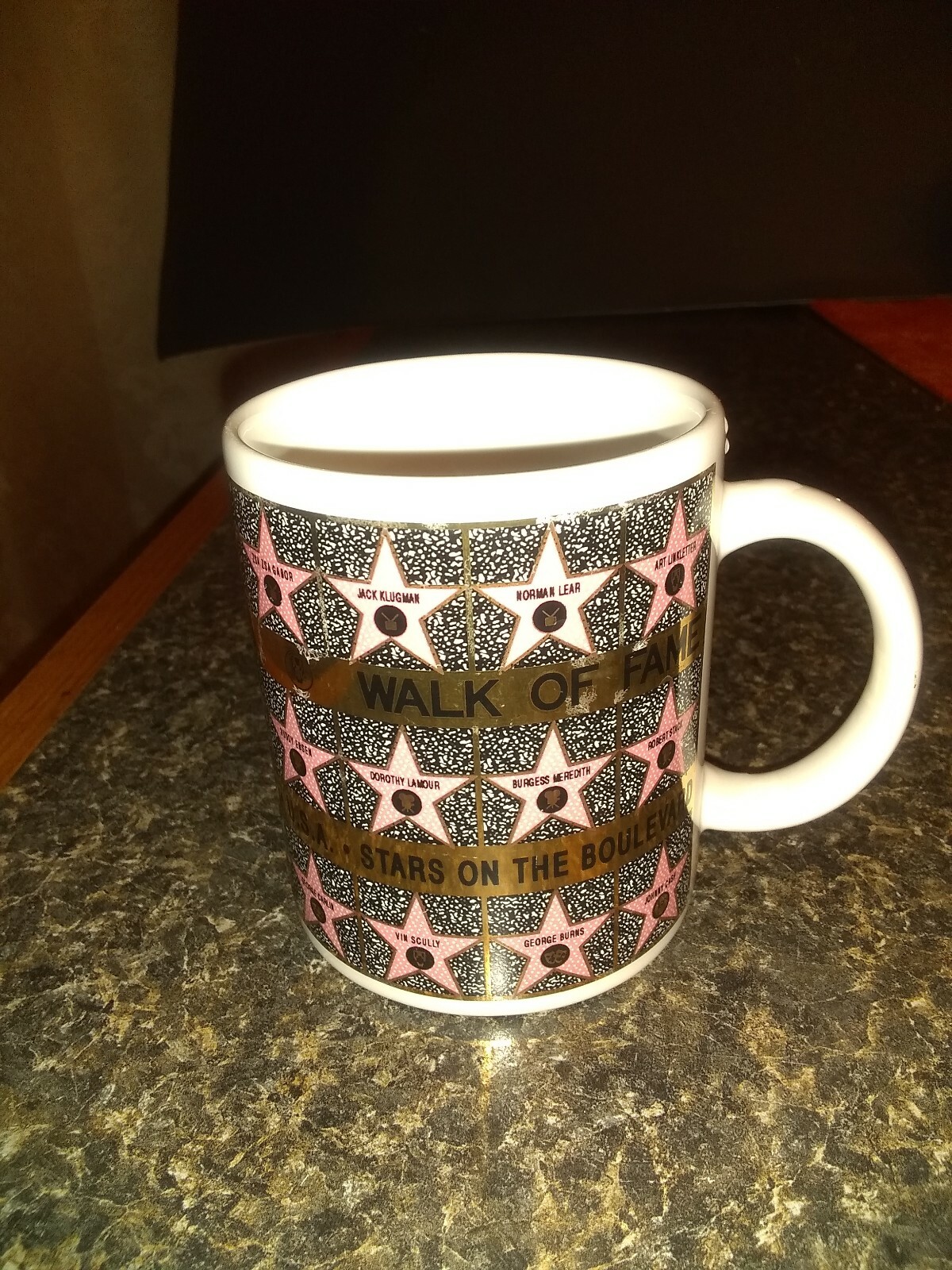 Hollywood Walk of Fame Coffee Mug Cup Famous Stars Celebrities ...