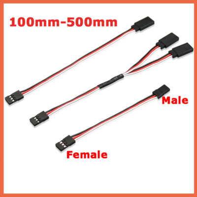 Servo Extension Male Female Lead Connector Wire Cable Splitter RC 100mm ...