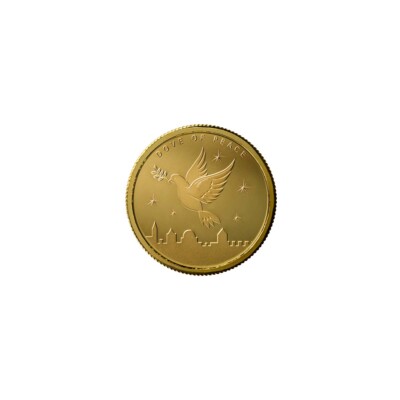 2022 Holy Land Mint Dove of Peace 1/25 oz Gold Round - In Mint Capsule ...