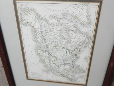 Antique 1860's map of North America showing Alaska as Russian America ...