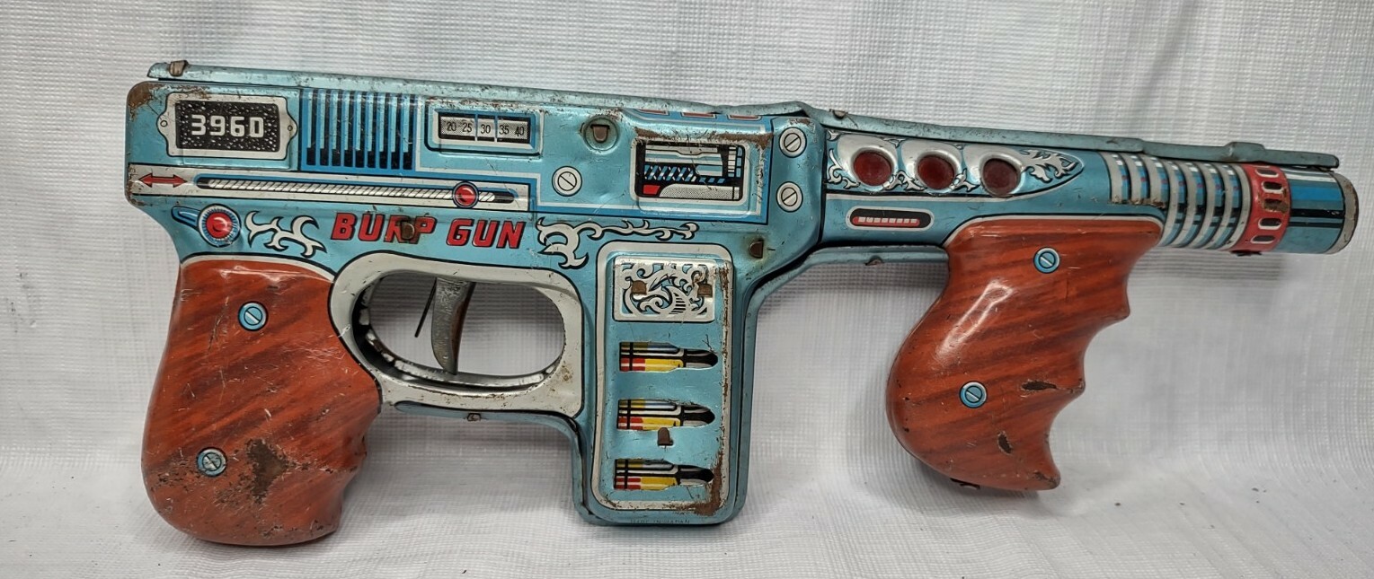 Vintage Toy Friction Powered Junior Burp Gun, Works, Made In Japan ...