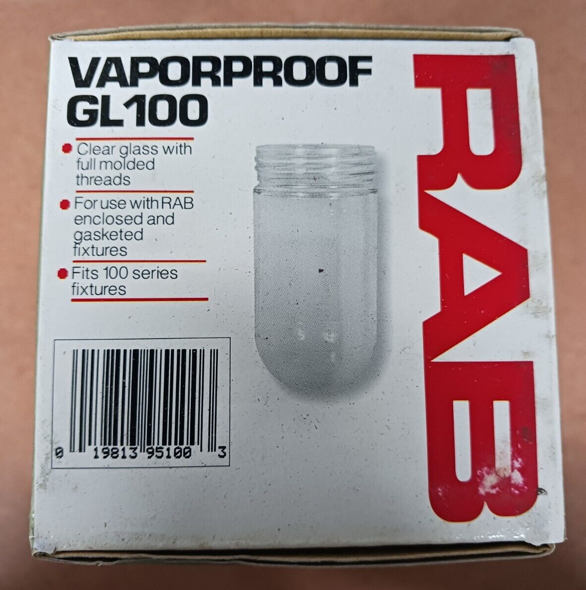 RAB Vaporproof Glass Globe GL100 150W, Threaded Clear Glass | eBay