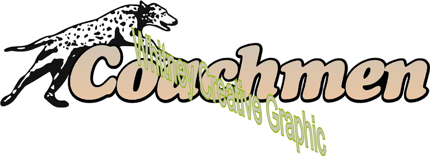 COACHMEN RV LOGO with Gold Tan GRADIENT IN LETTERS Lettering decal 50 ...