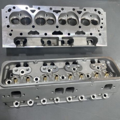 2PCS For Chevy SBC 283 302 350 400 Bare Cylinder Heads 205cc/64cc Angle ...