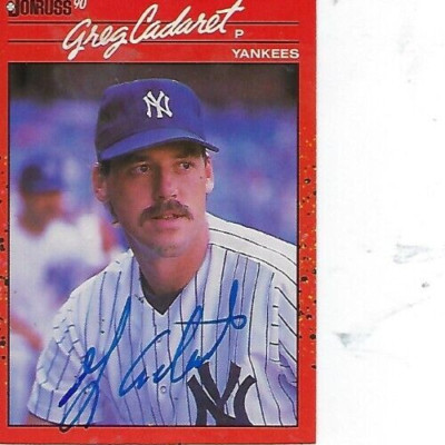 GREG CADARET SIGNED 1990 DONRUSS #545 - NEW YORK YANKEES | eBay
