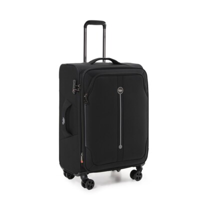 Goby London Luton 8 Wheel 56cm Waterproof Expandable Black Suitcase TSA ...