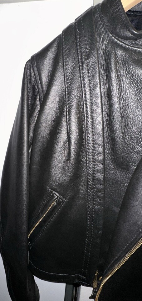 Langlitz Leather Black Leather Motorcycle Biker Jacket Made in Portland ...