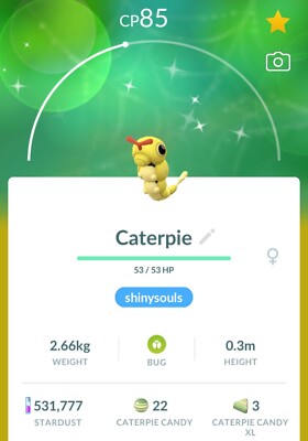 Pokémon Go Shiny Caterpie Trade! Registered Or 30 Day Friends! *See ...