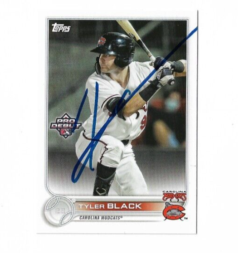 Milwaukee Brewers TYLER BLACK Signed 2022 Topps Pro Debut Card #PD-180 ...