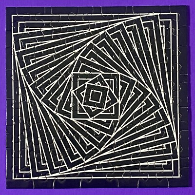 1973 Vintage Springbok ROMANCE OF THE SQUARE Op Art 100% COMPLETE 7" Puzzle 7089 | eBay