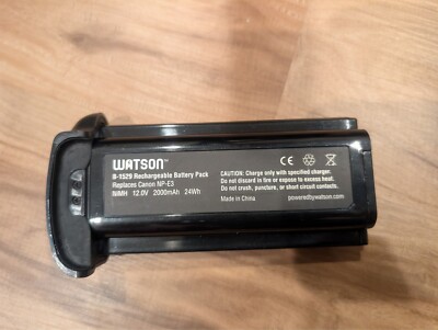 TESTED Watson Canon NP-E3 NiMH Battery Pack (12V, 2000mAh) 1D, 1Ds ...