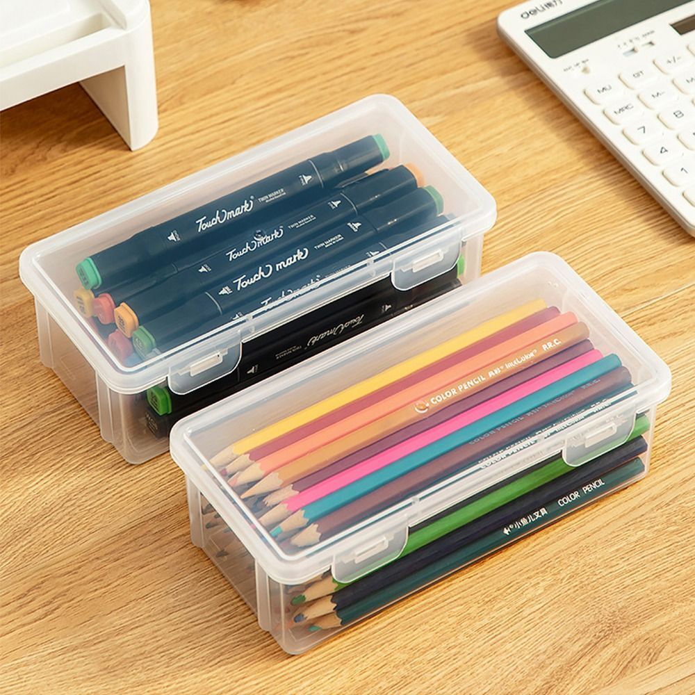 Office Stationary Supplies Mark Pen Box Pencil Case Storage Box ...